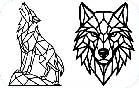 Geometric Wolf DXF Files – CNC Cutting Designs for Laser and Plasma ...