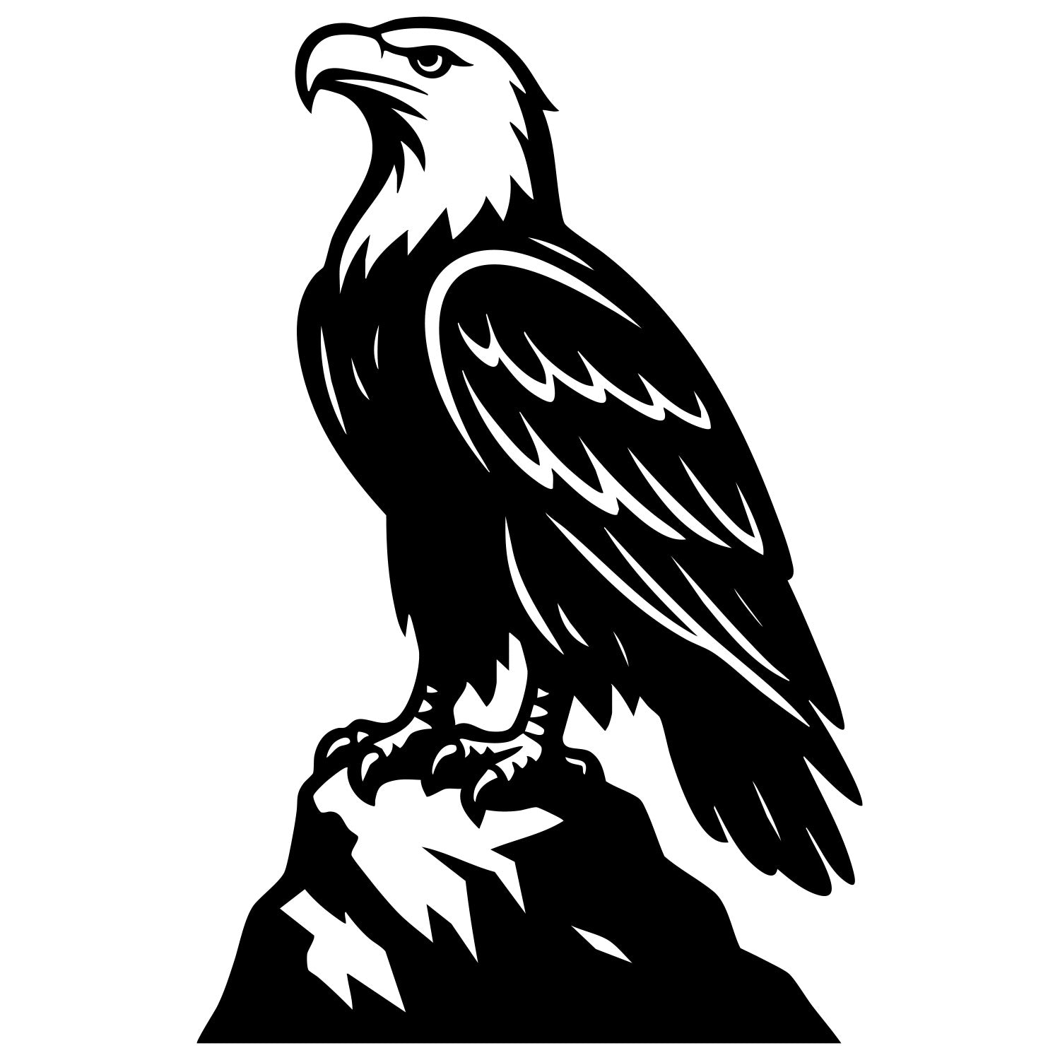 Bald Eagle DXF File – CNC Cutting Design | ABEAGLE12 – DXF Files for CNC