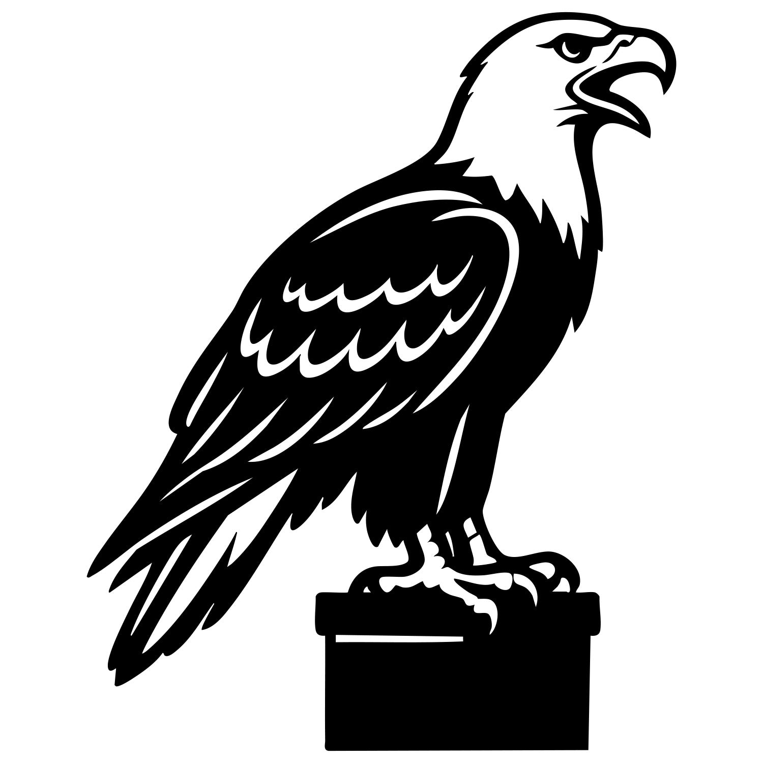 Bald Eagle DXF File – CNC Cutting Design | ABEAGLE18 – DXF Files for CNC
