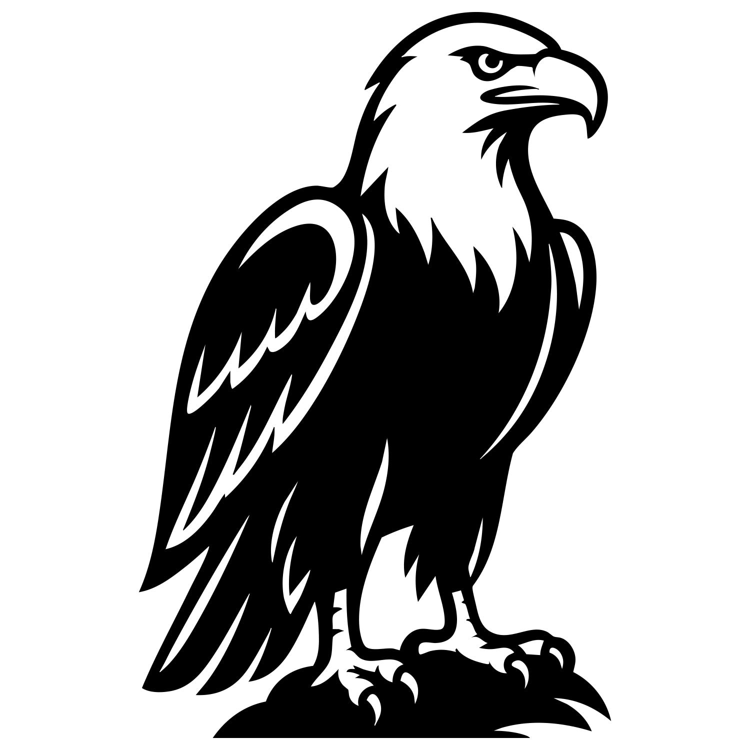 Bald Eagle DXF File – CNC Cutting Design | ABEAGLE2 – DXF Files for CNC