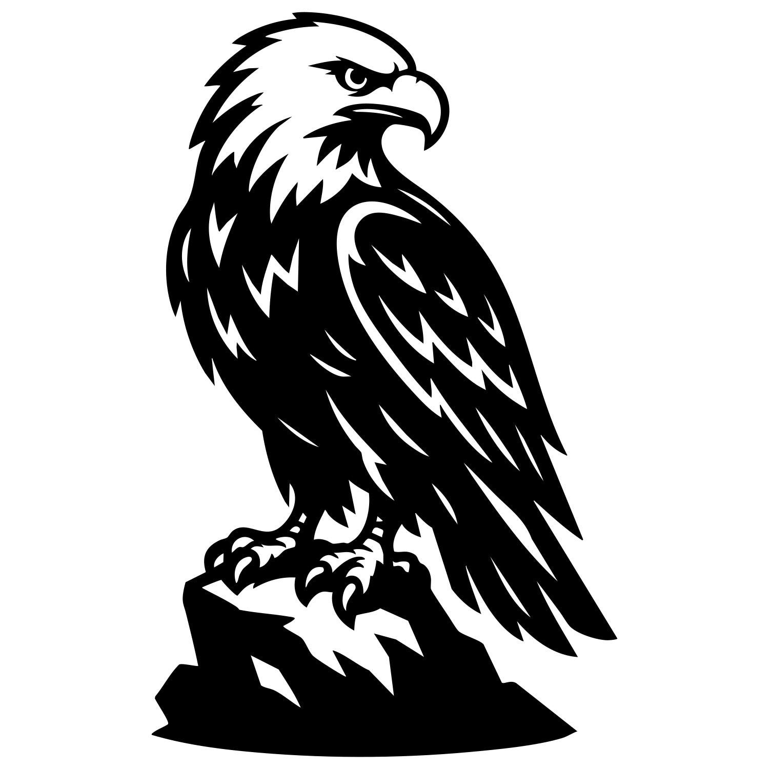 Bald Eagle DXF File – CNC Cutting Design | ABEAGLE26 – DXF Files for CNC
