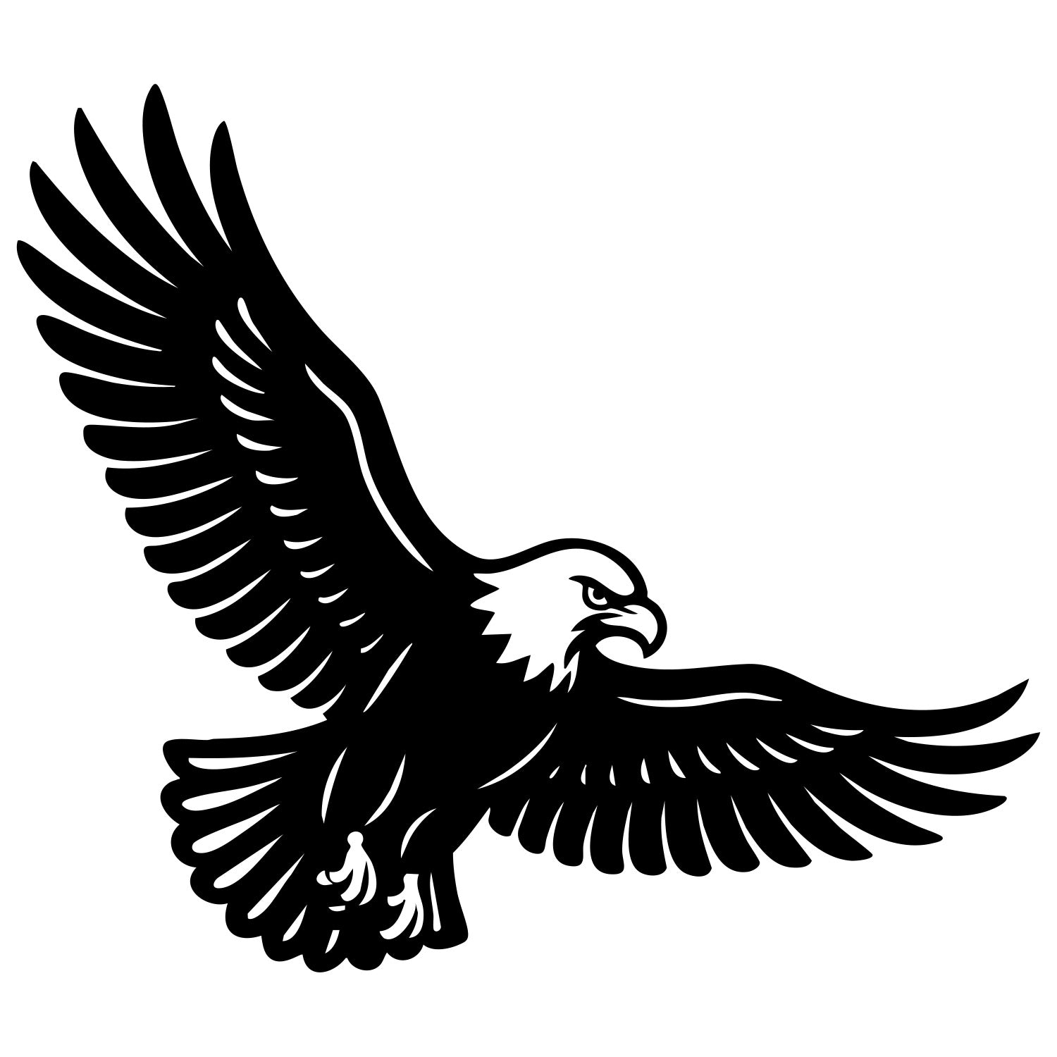 Bald Eagle DXF File – CNC Cutting Design | ABEAGLE30 – DXF Files for CNC