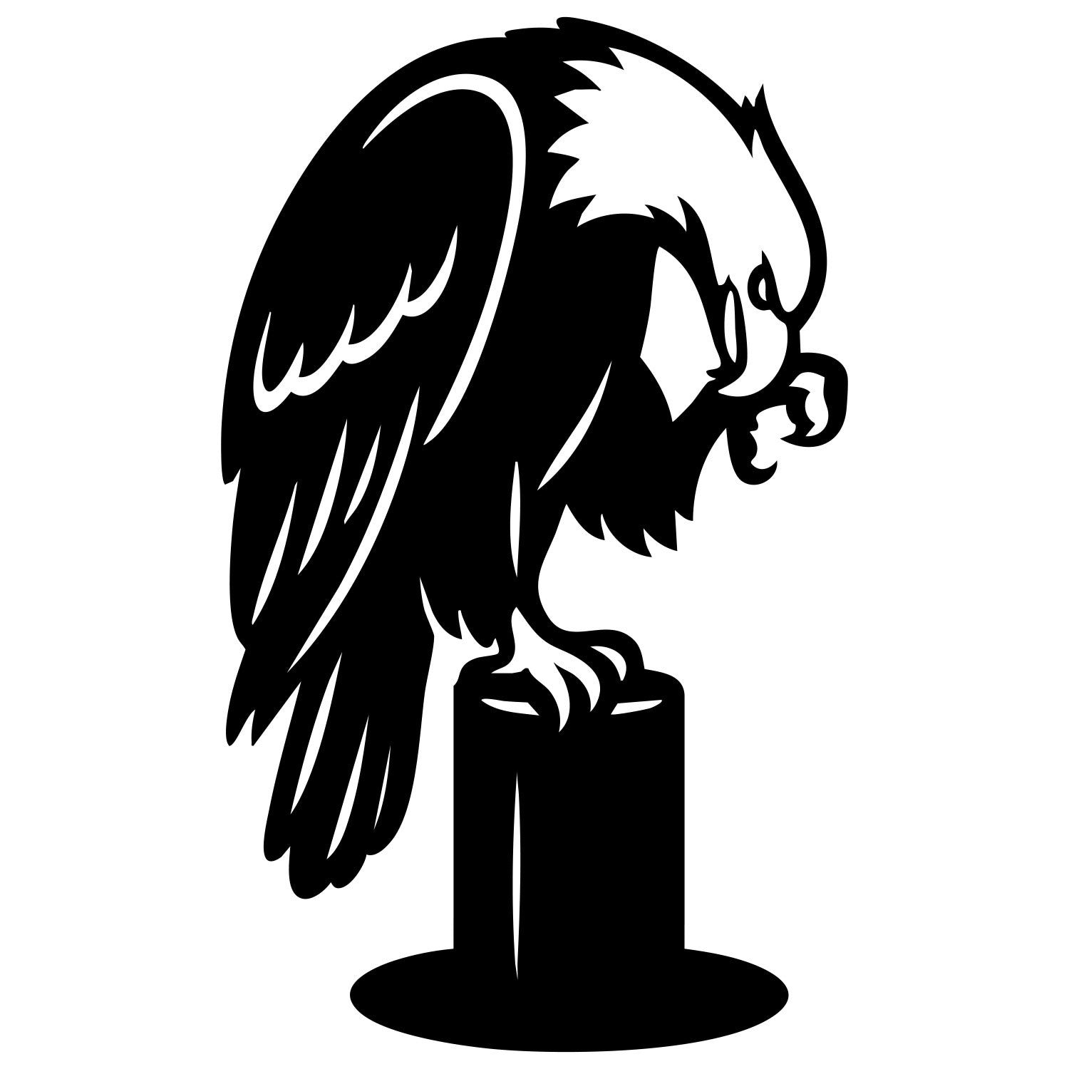 Bald Eagle DXF File – CNC Cutting Design | ABEAGLE35 – DXF Files for CNC