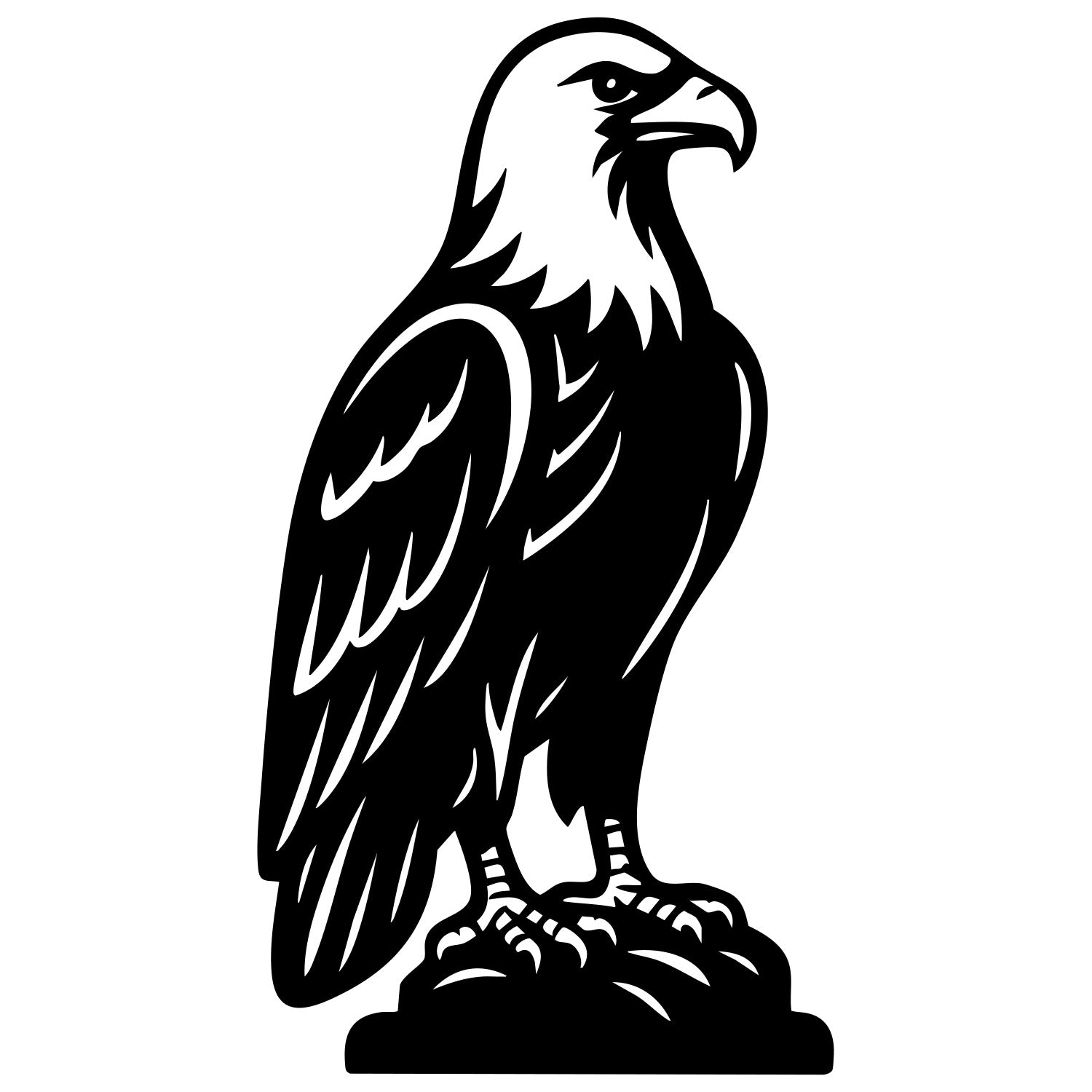 Bald Eagle DXF File – CNC Cutting Design | ABEAGLE4 – DXF Files for CNC