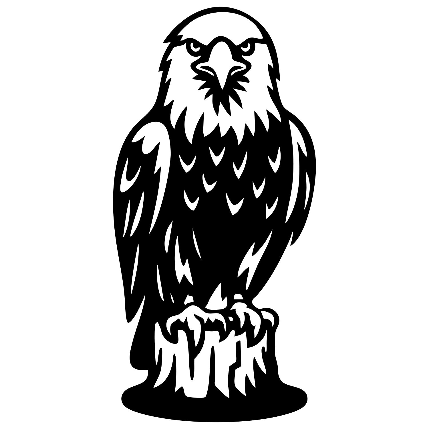 Bald Eagle DXF File – CNC Cutting Design | ABEAGLE6 – DXF Files for CNC