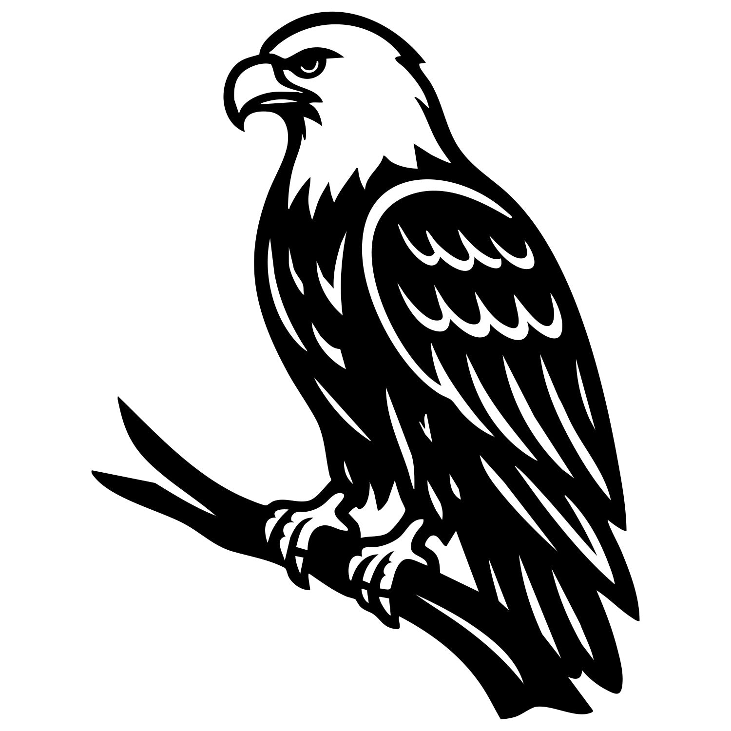 Bald Eagle DXF File – CNC Cutting Design | ABEAGLE103 – DXF Files for CNC