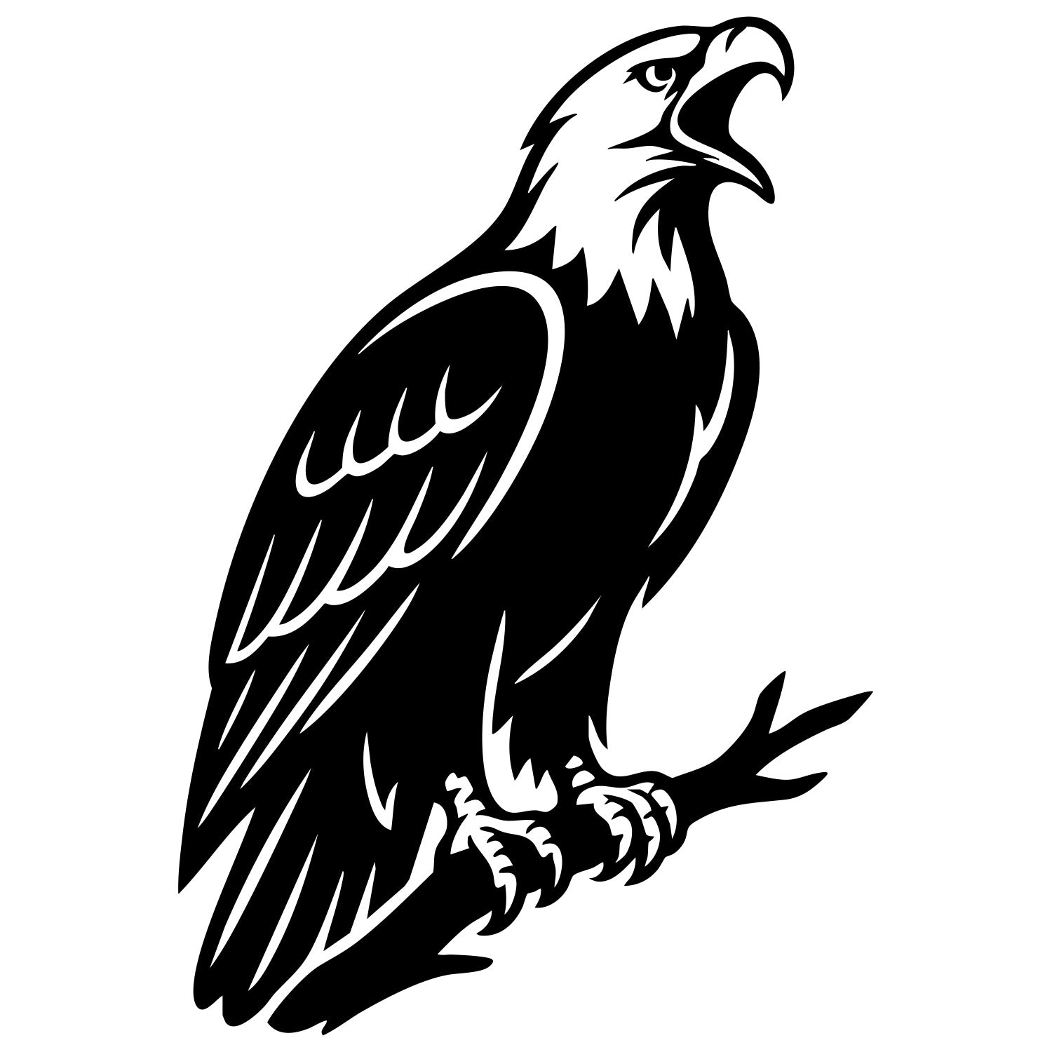 Bald Eagle DXF File – CNC Cutting Design | ABEAGLE113 – DXF Files for CNC