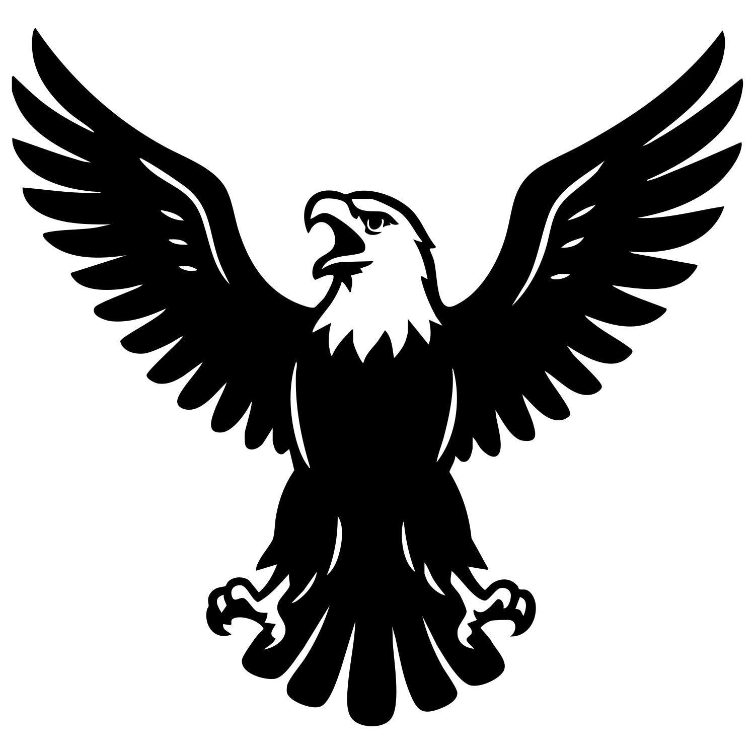 Bald Eagle DXF File – CNC Cutting Design | ABEAGLE115 – DXF Files for CNC