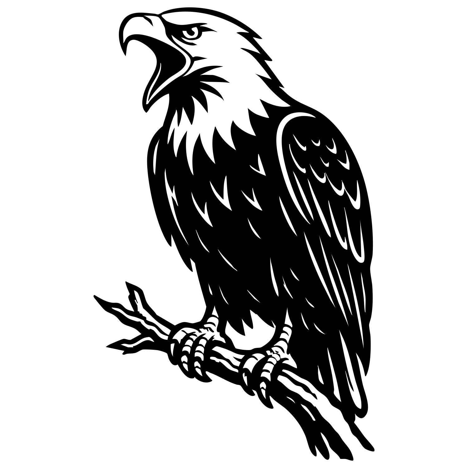 Bald Eagle DXF File – CNC Cutting Design | ABEAGLE118 – DXF Files for CNC