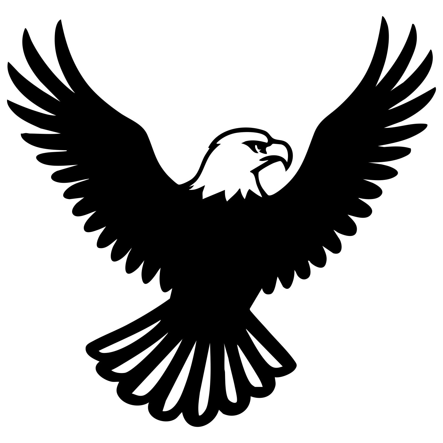Bald Eagle DXF File – CNC Cutting Design | ABEAGLE142 – DXF Files for CNC