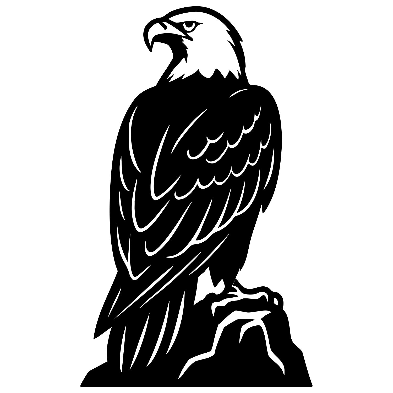 Bald Eagle DXF File – CNC Cutting Design | ABEAGLE144 – DXF Files for CNC