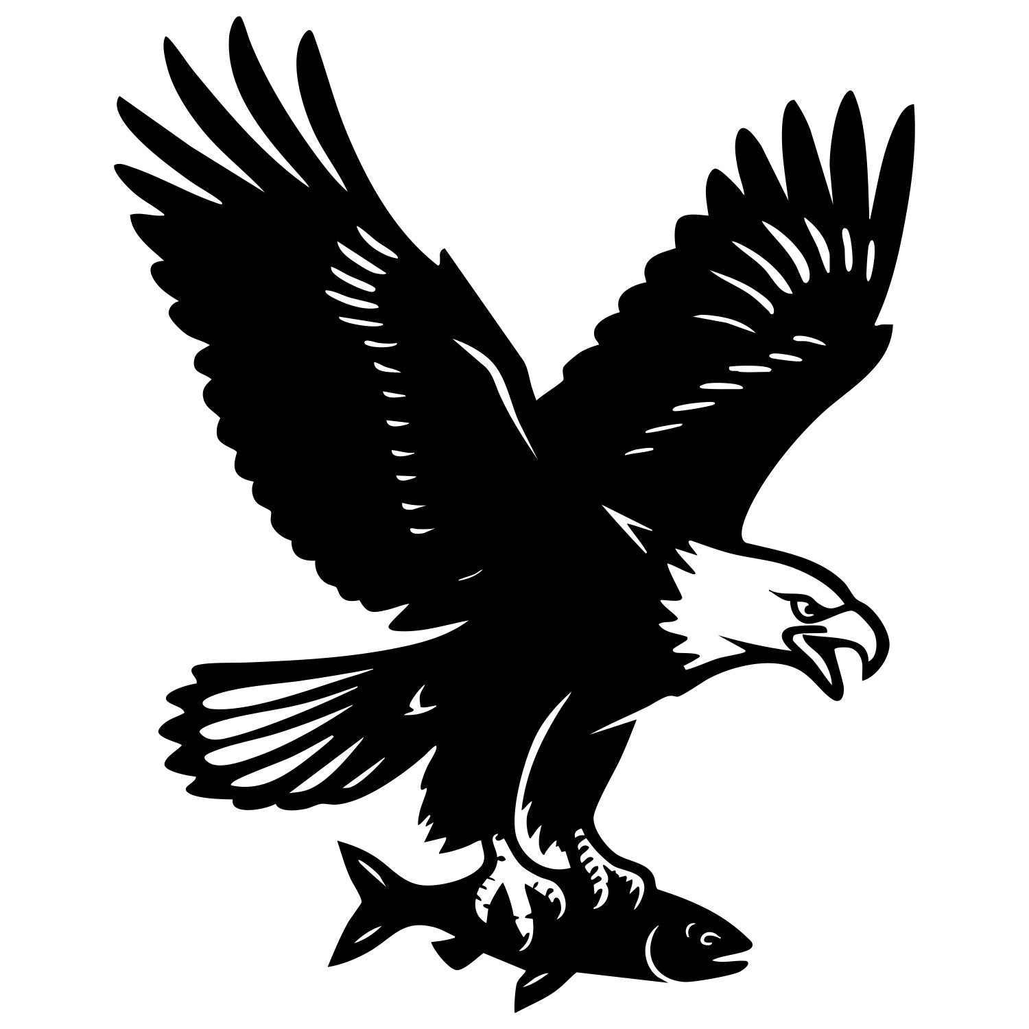 Bald Eagle DXF File – CNC Cutting Design | ABEAGLE157 – DXF Files for CNC