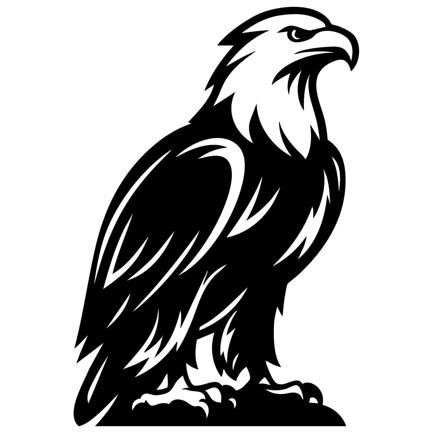 Bald Eagle DXF File – CNC Cutting Design | ABEAGLE161 – DXF Files for CNC