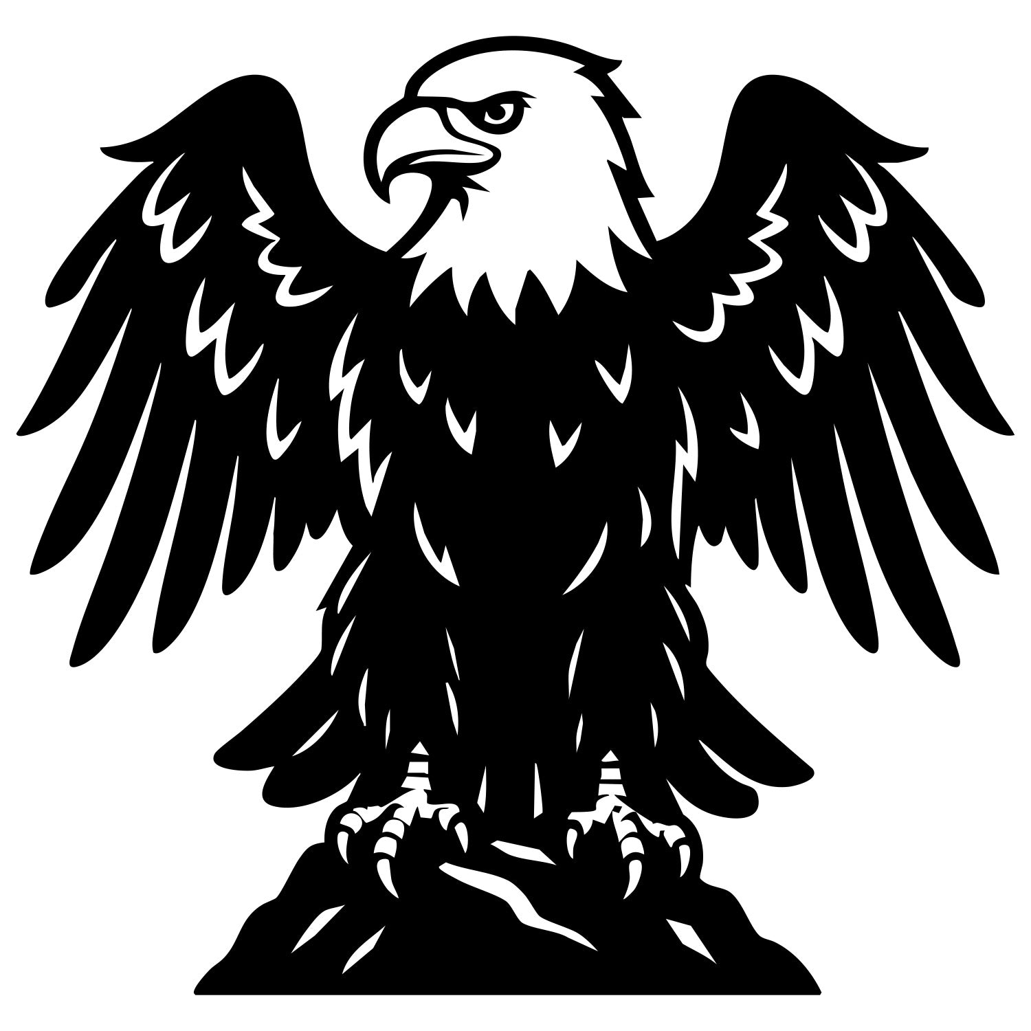 Bald Eagle DXF File – CNC Cutting Design | ABEAGLE164 – DXF Files for CNC