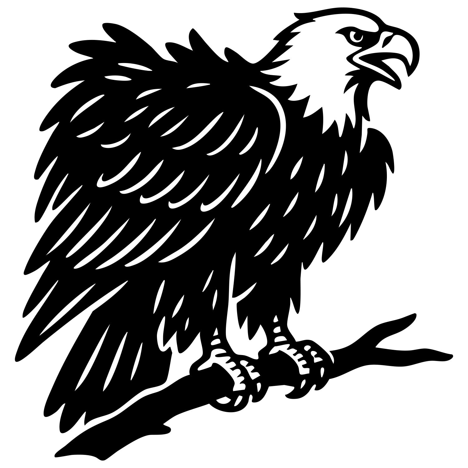 Bald Eagle DXF File – CNC Cutting Design | ABEAGLE166 – DXF Files for CNC