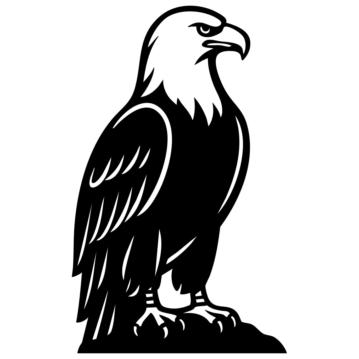 Bald Eagle DXF File – CNC Cutting Design | ABEAGLE45 – DXF Files for CNC