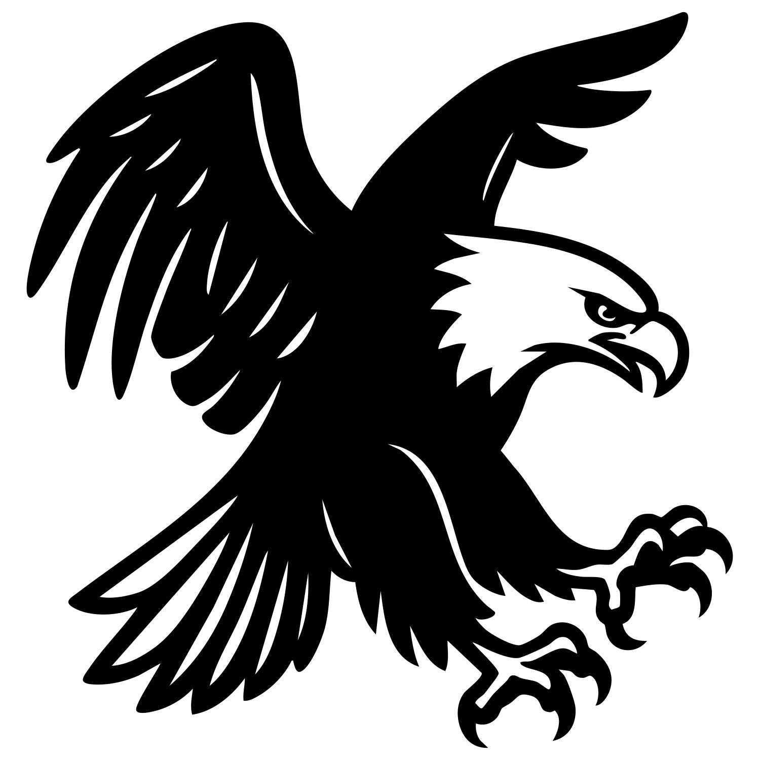 Bald Eagle DXF File – CNC Cutting Design | ABEAGLE48 – DXF Files for CNC