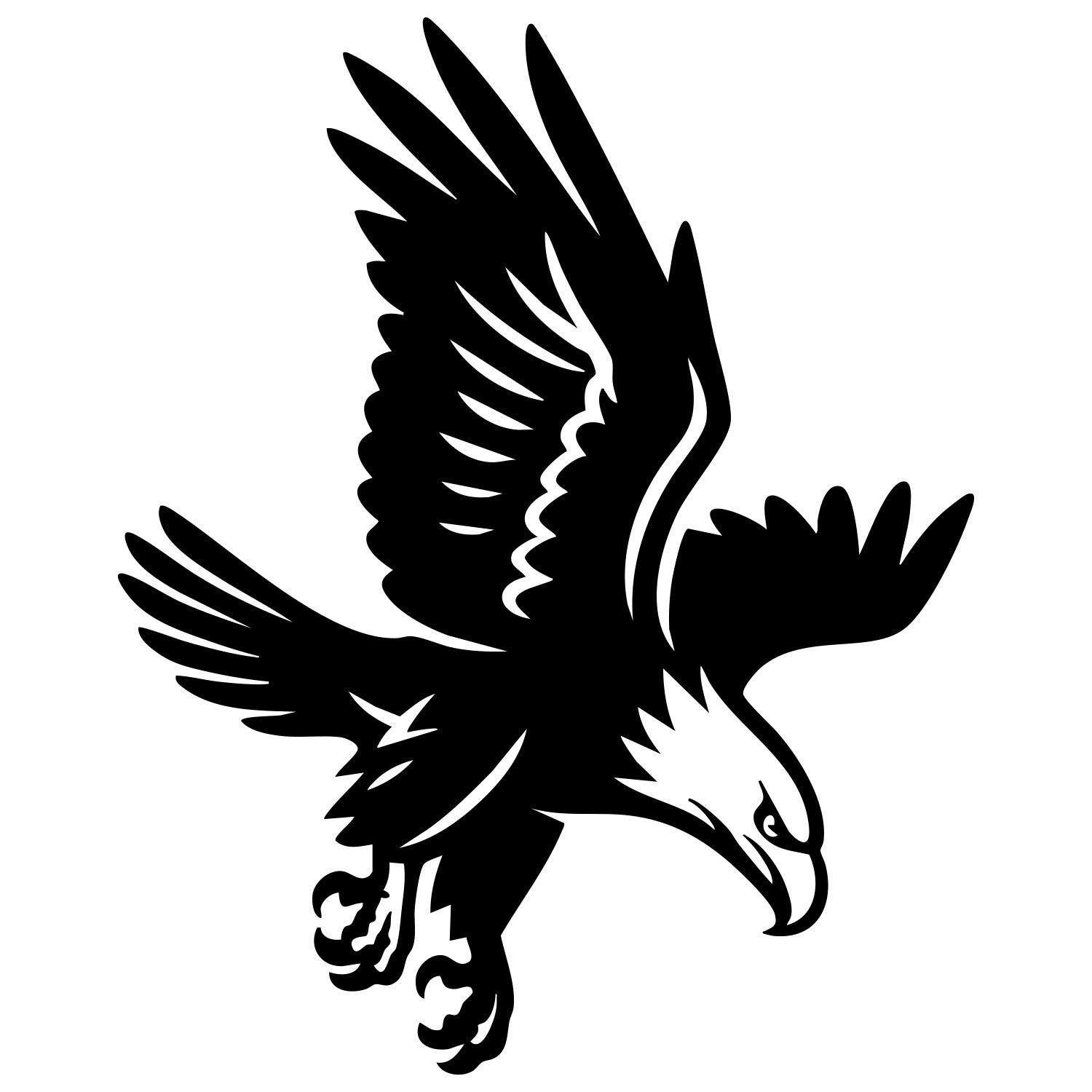 Bald Eagle DXF File – CNC Cutting Design | ABEAGLE54 – DXF Files for CNC