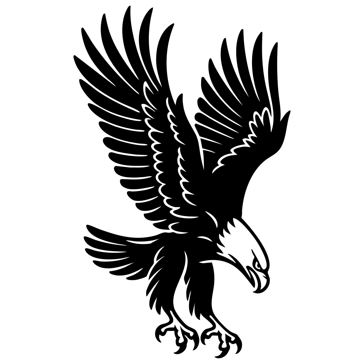 Bald Eagle DXF File – CNC Cutting Design | ABEAGLE64 – DXF Files for CNC