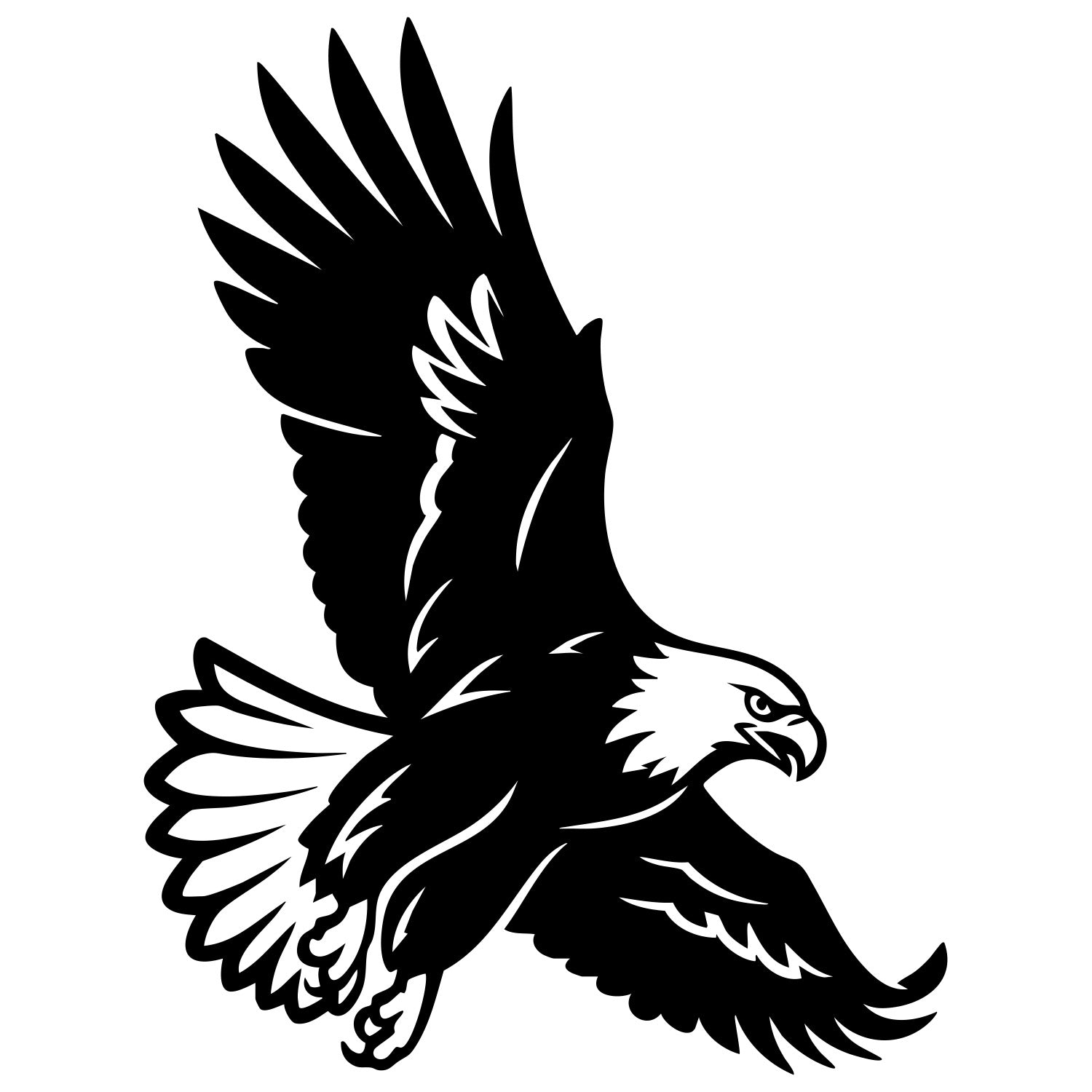 Bald Eagle DXF File – CNC Cutting Design | ABEAGLE68 – DXF Files for CNC