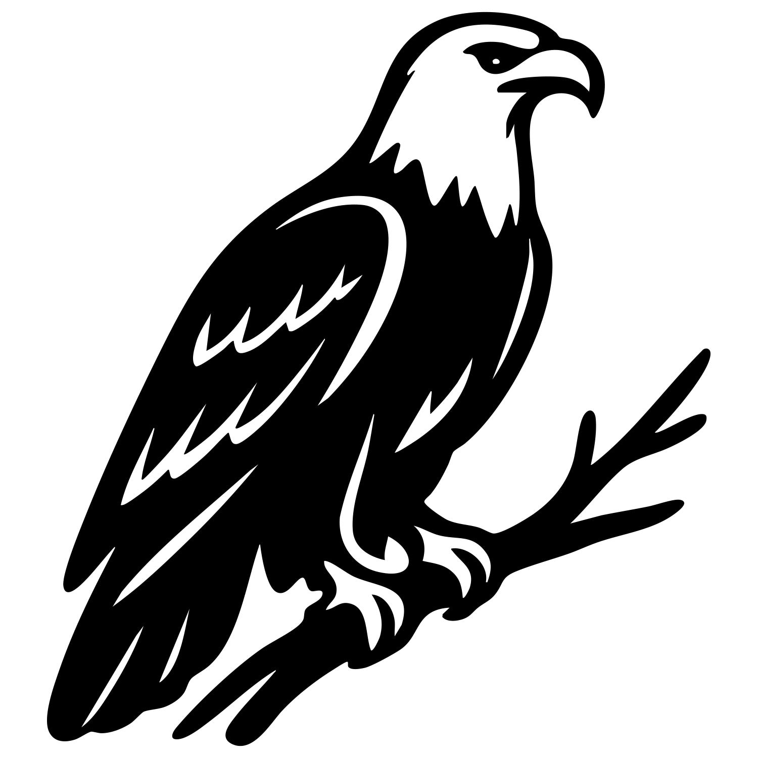 Bald Eagle DXF File – CNC Cutting Design | ABEAGLE76 – DXF Files for CNC