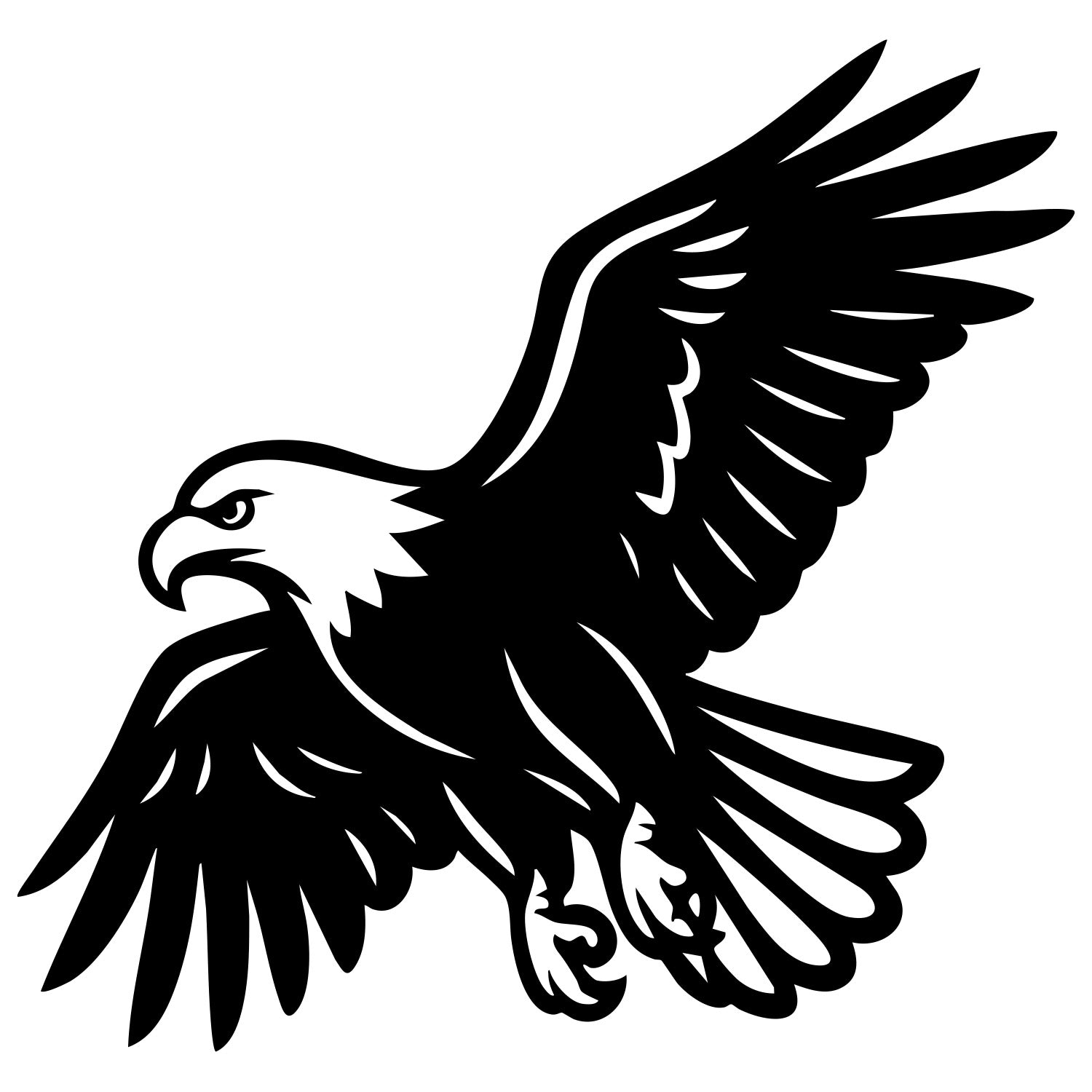Bald Eagle DXF File – CNC Cutting Design | ABEAGLE84 – DXF Files for CNC