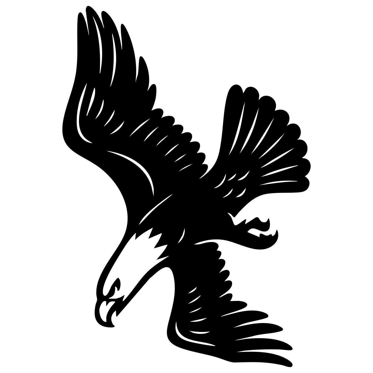 Bald Eagle DXF File – CNC Cutting Design | ABEAGLE85 – DXF Files for CNC