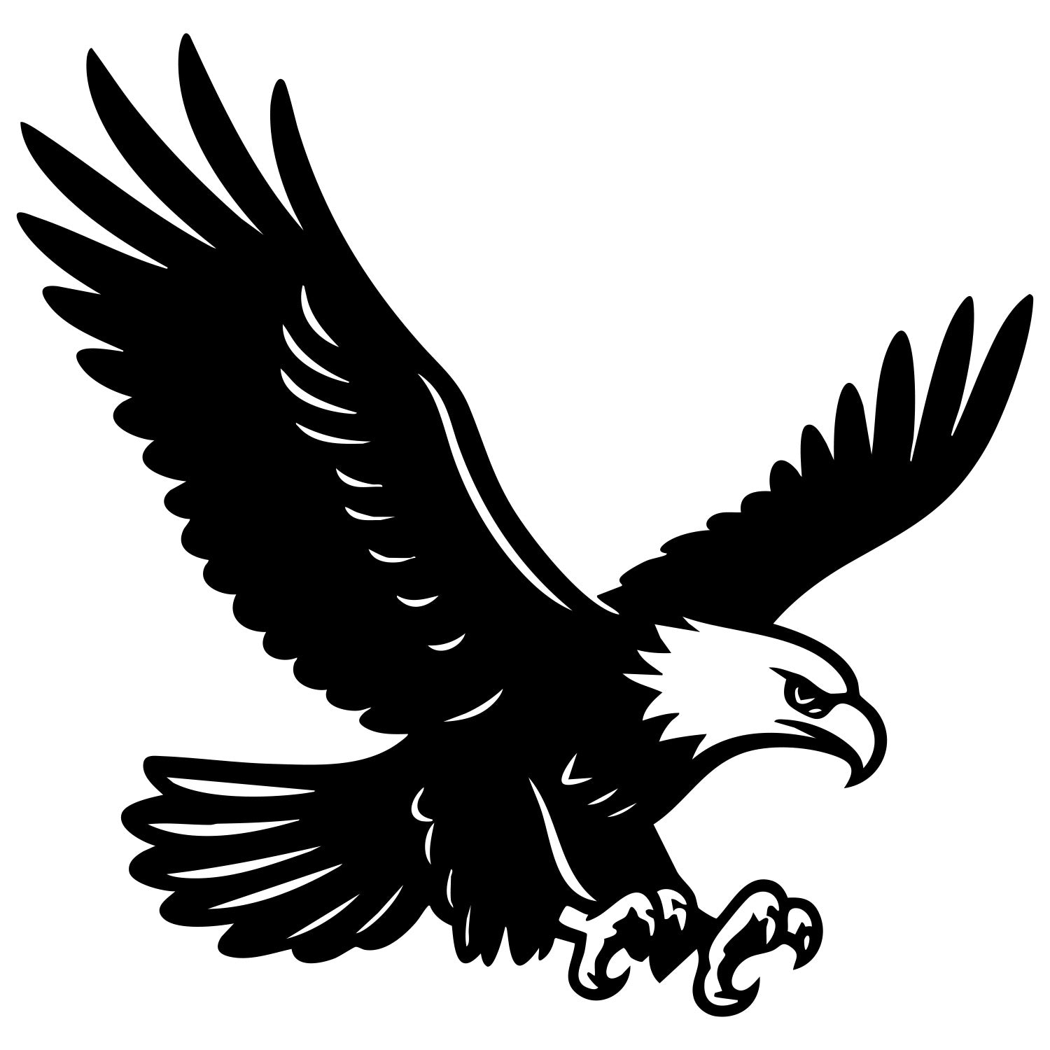 Bald Eagle DXF File – CNC Cutting Design | ABEAGLE90 – DXF Files for CNC