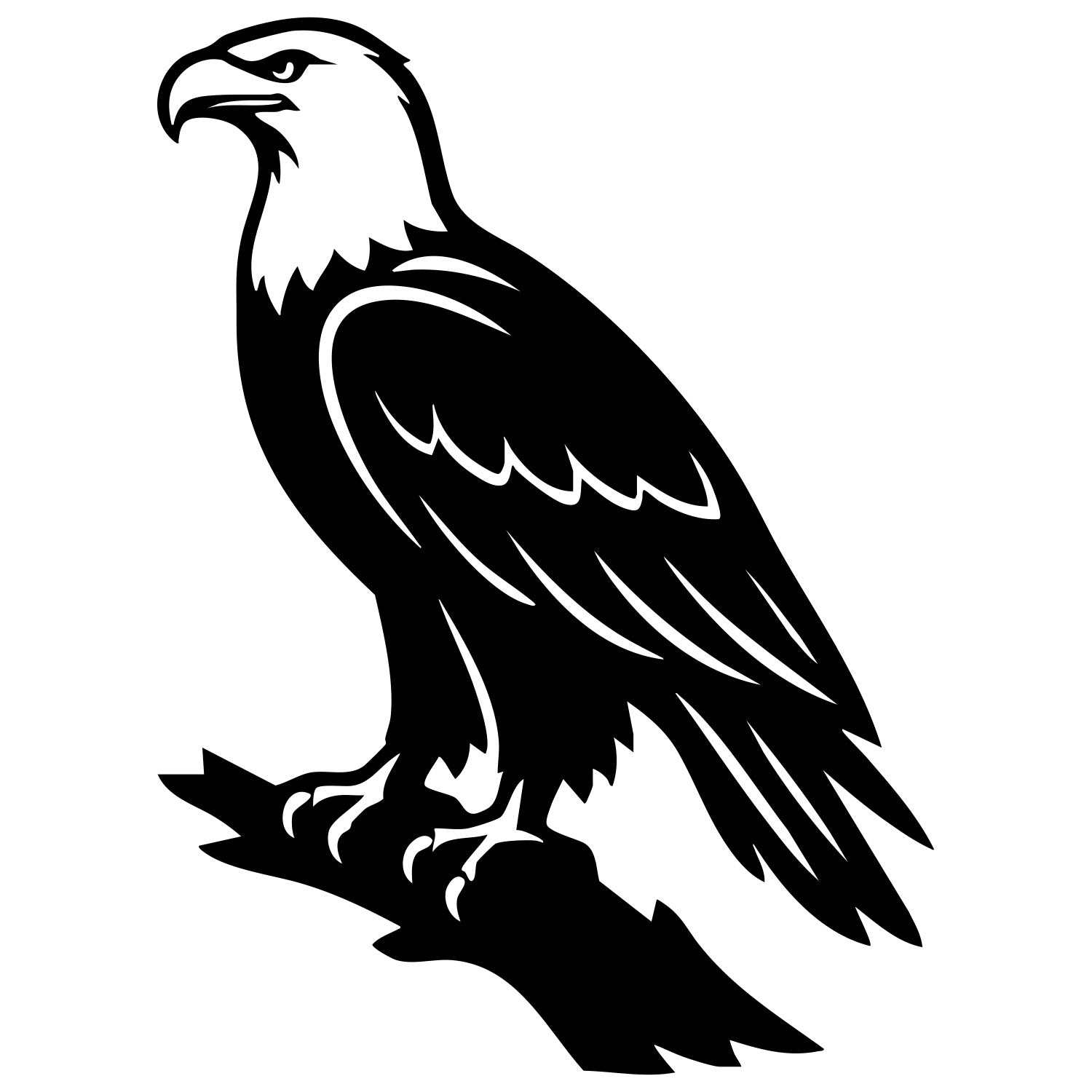 Bald Eagle DXF File – CNC Cutting Design | ABEAGLE96 – DXF Files for CNC