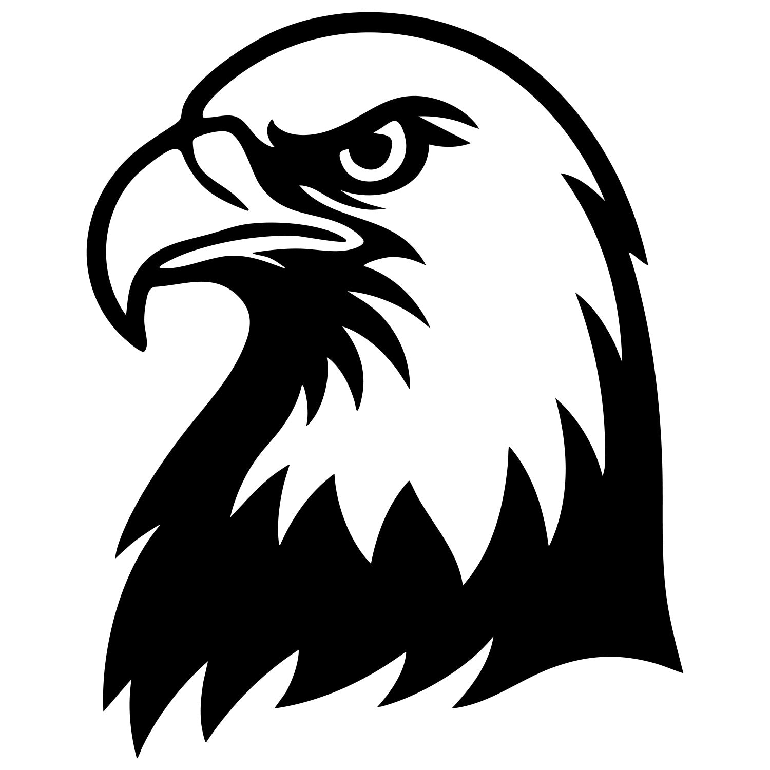 Bald Eagle Head DXF File – CNC Cutting Design | ABEAGLE98 – DXF Files ...