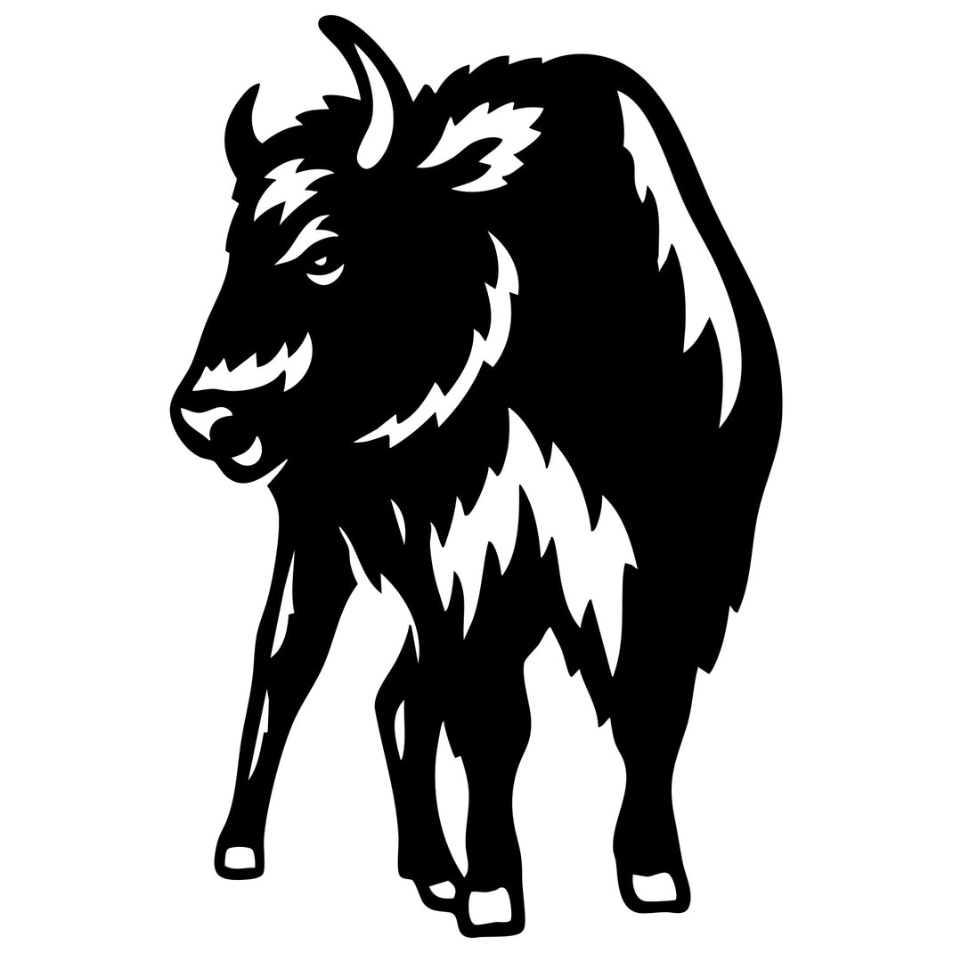 Bison DXF Files – CNC Cutting Designs for Laser and Plasma – DXF Files ...