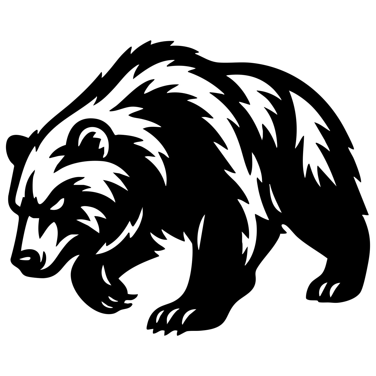 Grizzly Bear DXF File – CNC Cutting Design | AWBEAR209 – DXF Files for CNC