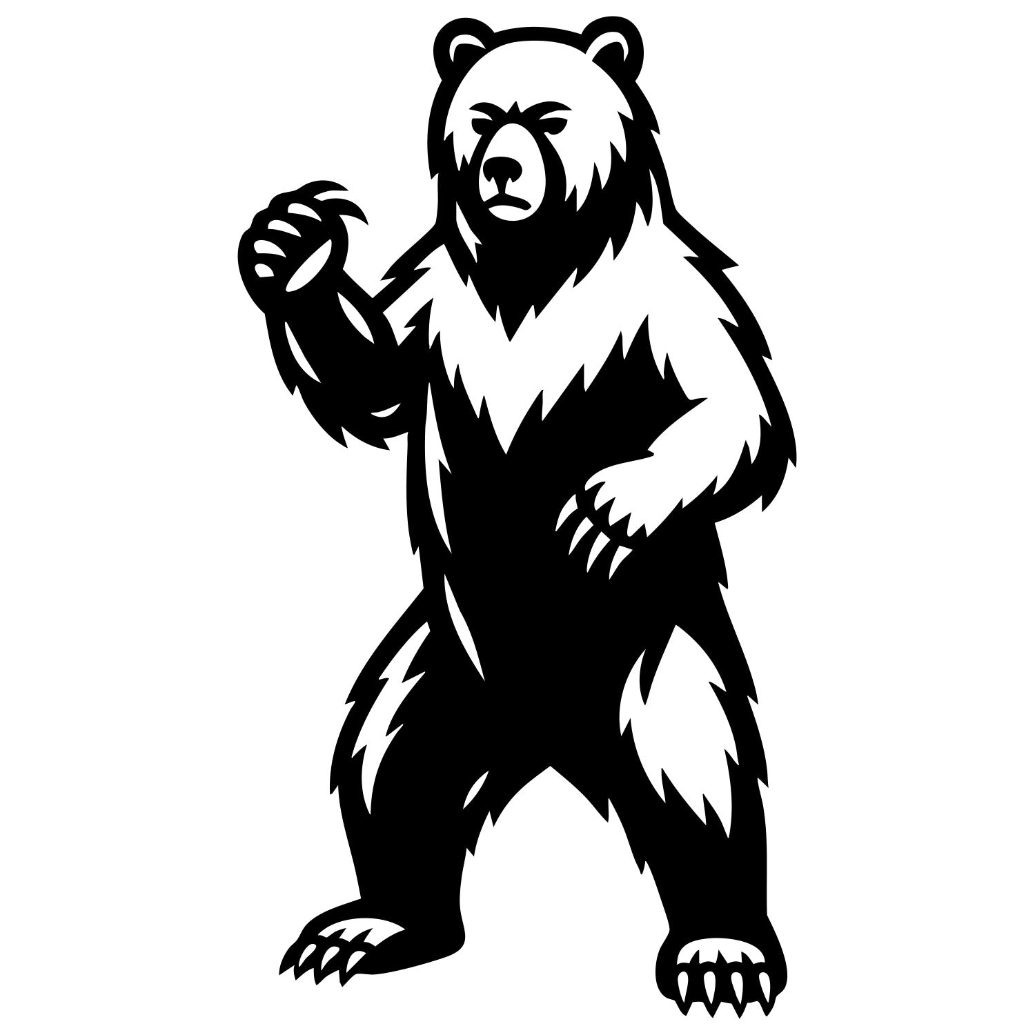 Grizzly Bear DXF File – CNC Cutting Design | AWBEAR239 – DXF Files for CNC
