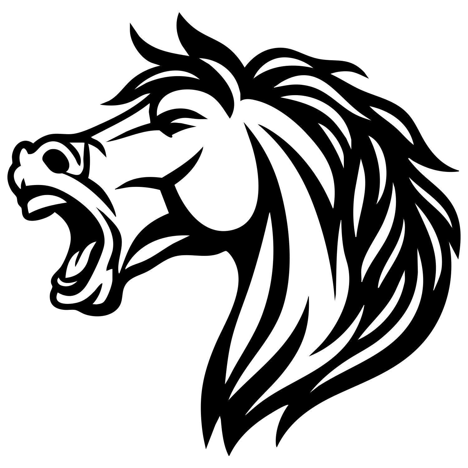 Horse Head DXF File – CNC Cutting Design | AFHORSE105 – DXF Files for CNC