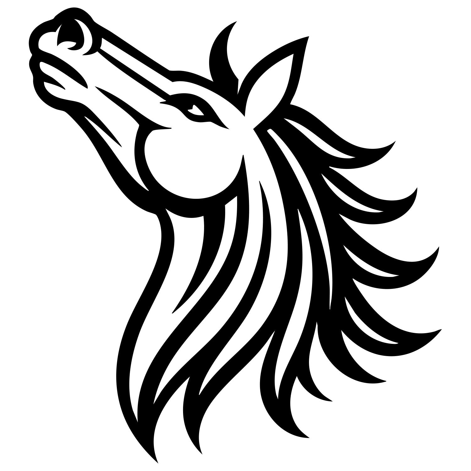 Horse Head DXF File – CNC Cutting Design | AFHORSE106 – DXF Files for CNC