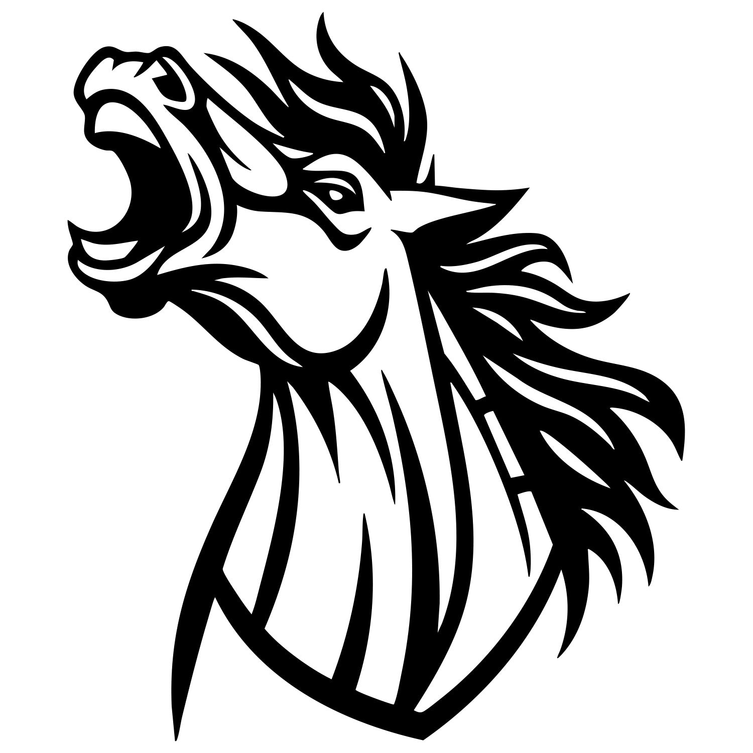 Horse Head DXF File – CNC Cutting Design | AFHORSE108 – DXF Files for CNC