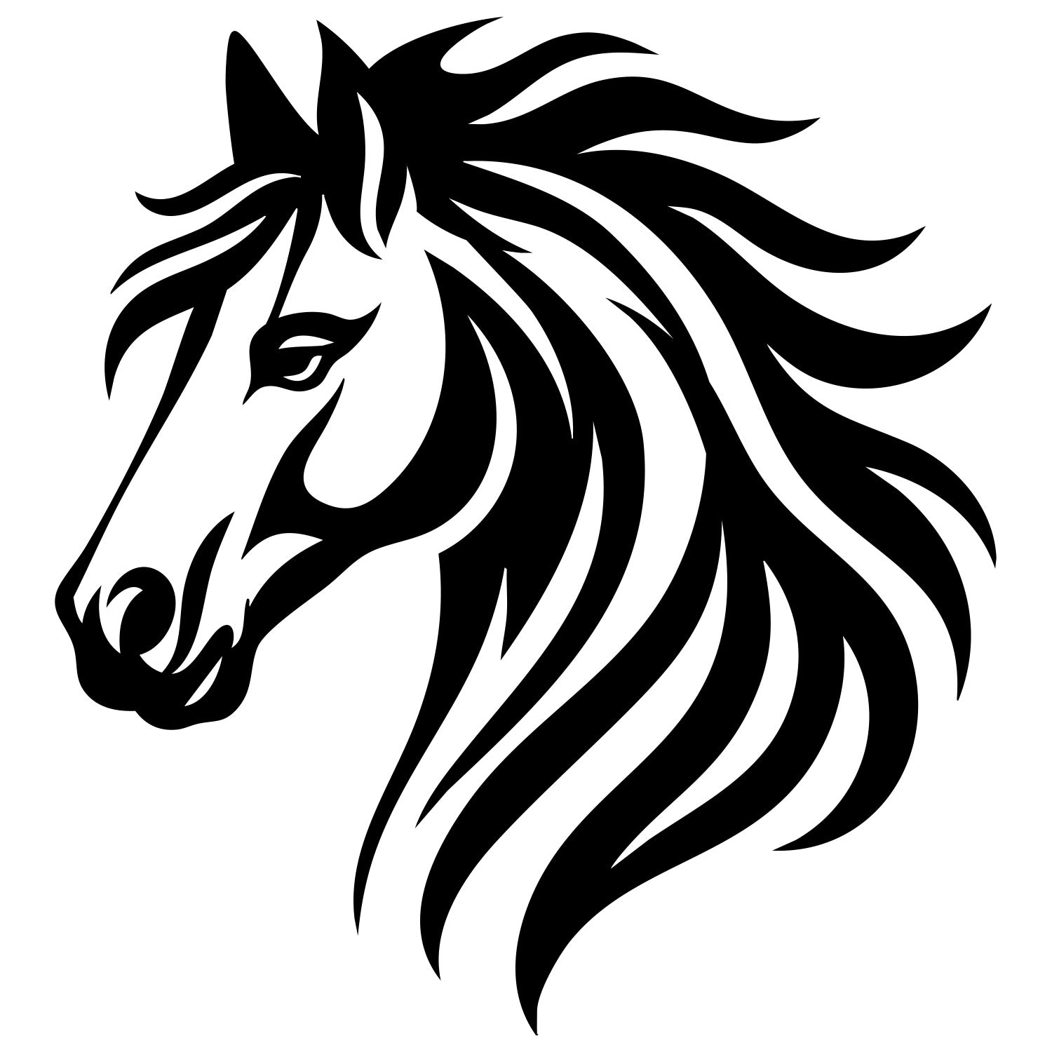 Horse Head DXF File – CNC Cutting Design | AFHORSE139 – DXF Files for CNC