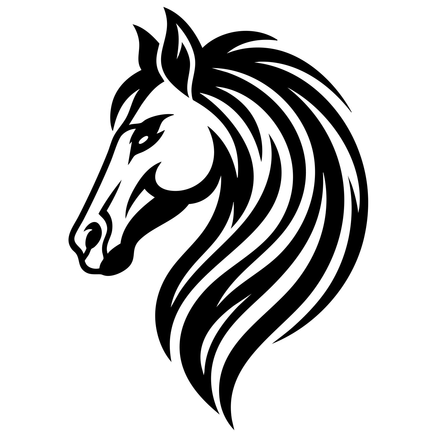 Horse Head DXF File – CNC Cutting Design | AFHORSE142 – DXF Files for CNC