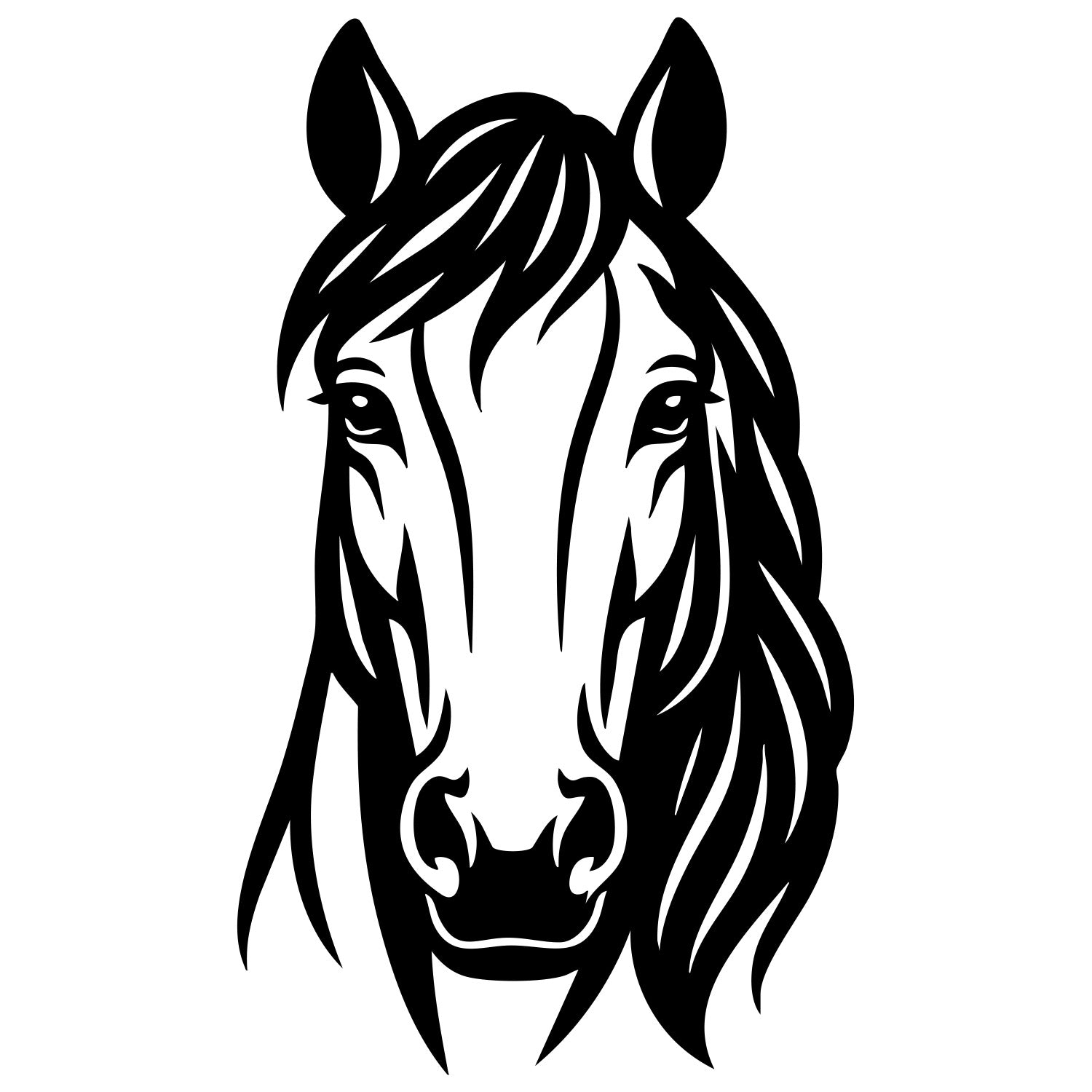 Horse Head DXF File – CNC Cutting Design | AFHORSE27 – DXF Files for CNC