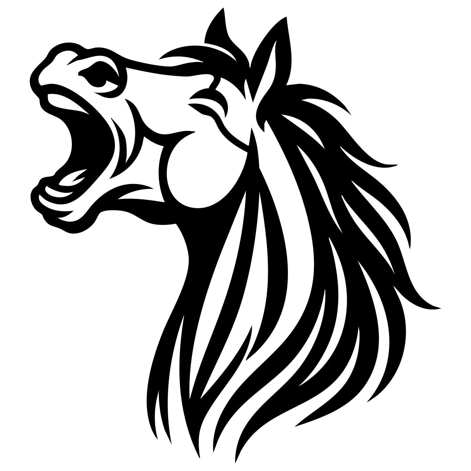 Horse Head DXF File – CNC Cutting Design | AFHORSE70 – DXF Files for CNC