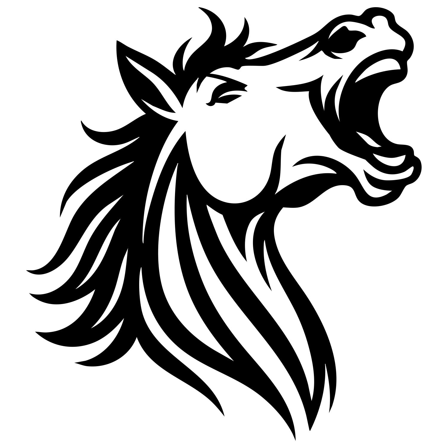 Horse Head DXF File – CNC Cutting Design | AFHORSE71 – DXF Files for CNC