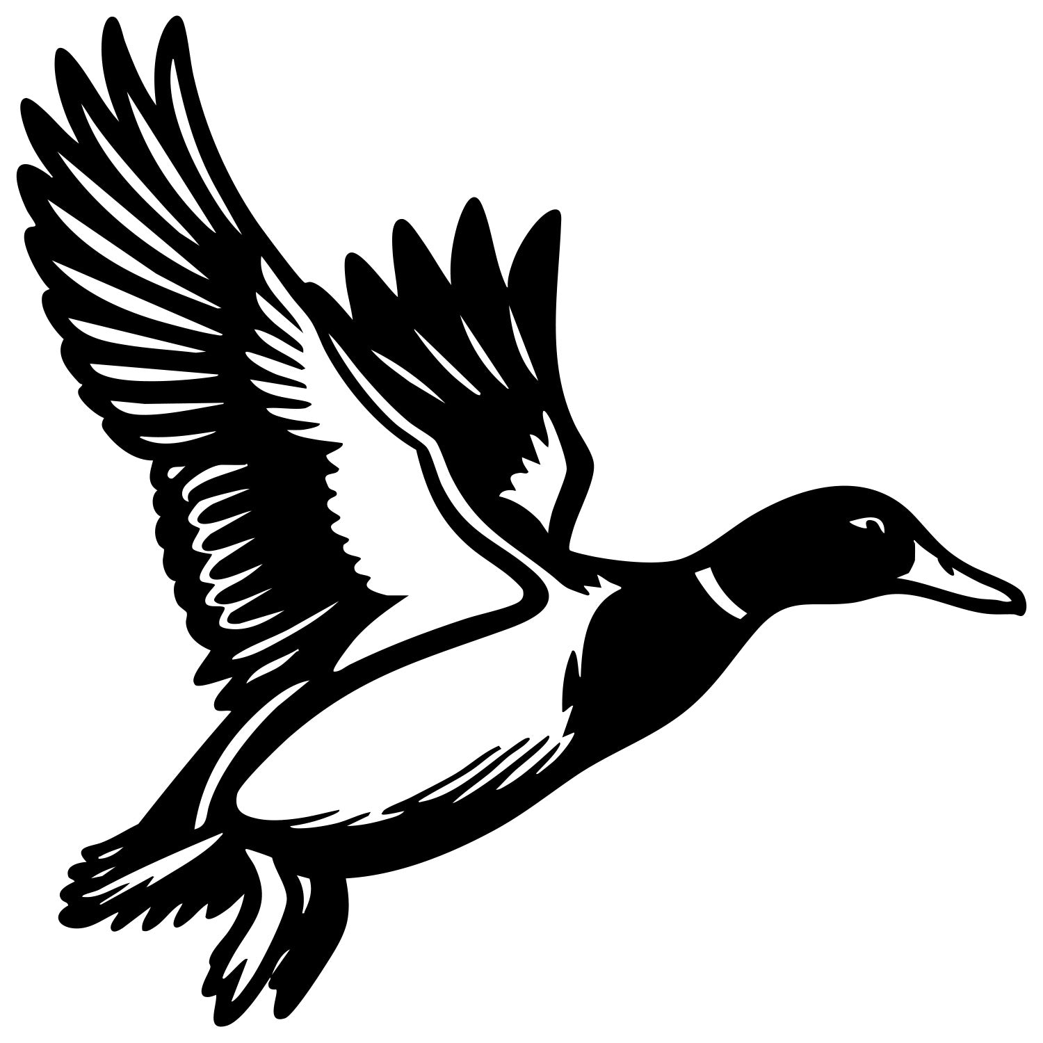 Mallard Duck DXF File – CNC Cutting Design | ABDUCK2 – DXF Files for CNC