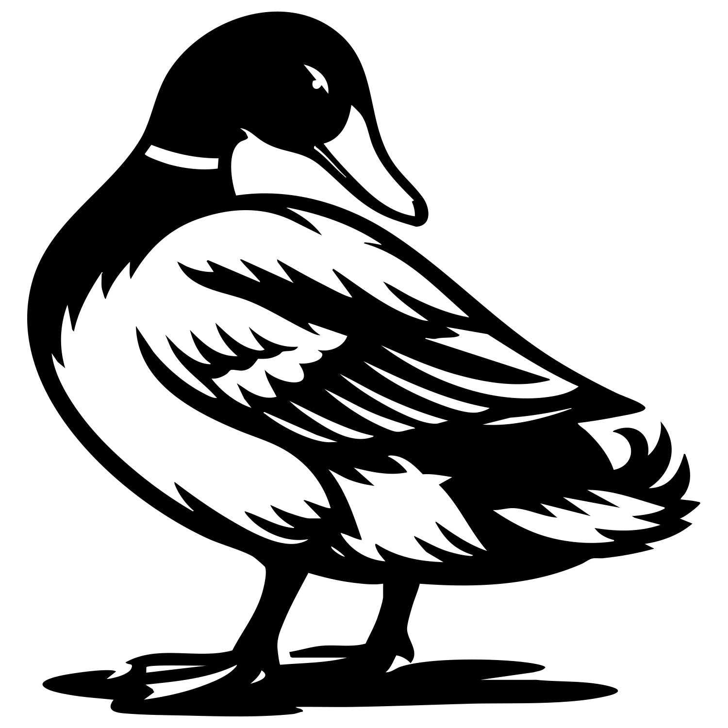 Mallard Duck DXF File – CNC Cutting Design | ABDUCK160 – DXF Files for CNC