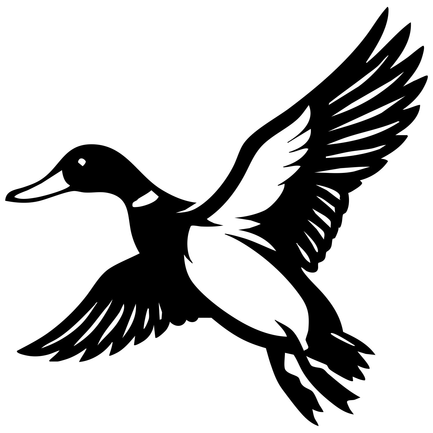 Mallard Duck DXF File – CNC Cutting Design | ABDUCK179 – DXF Files for CNC